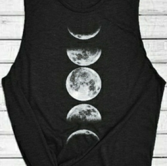 High Five | Tops | New Phases Of Moon Tank Black | Poshmark